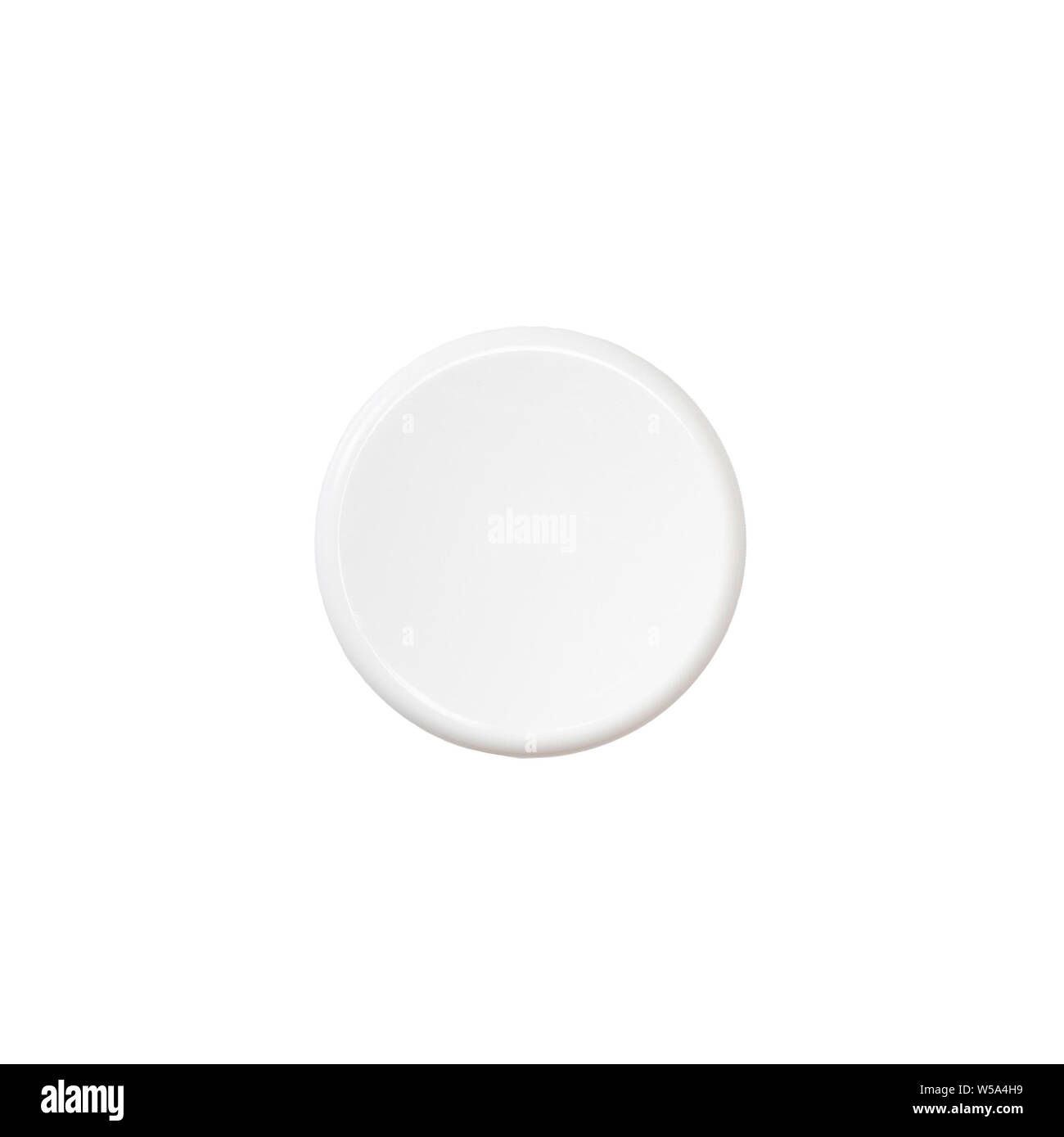 Plastic lid of packaging isolated on white background. Plastic jar for ...