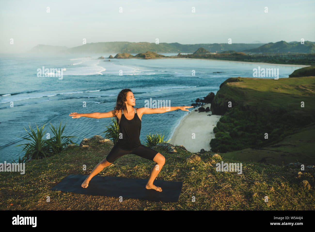 Young amazing fitness woman stretching hi-res stock photography and ...