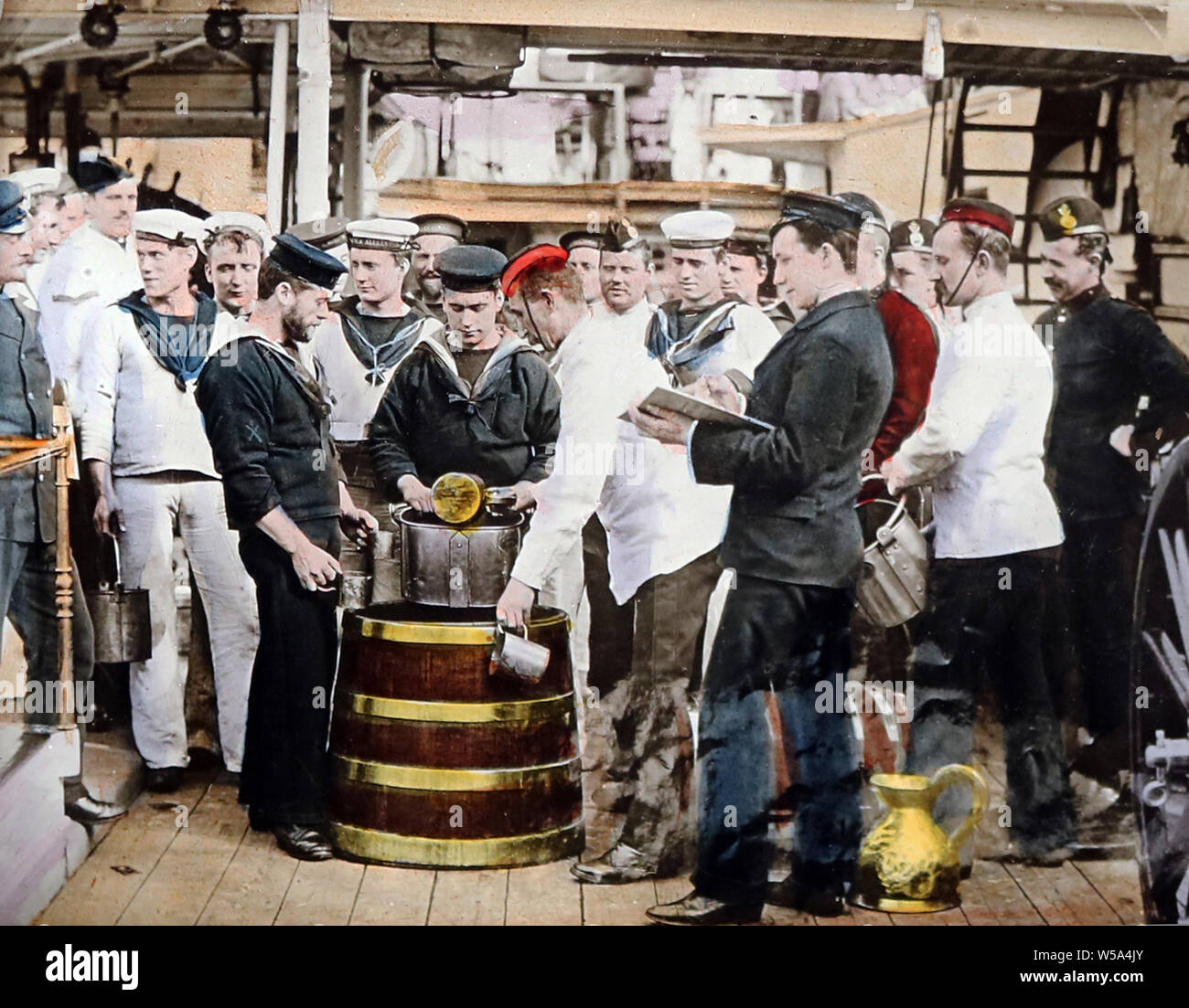 HMS Alexandra, serving rum Stock Photo - Alamy