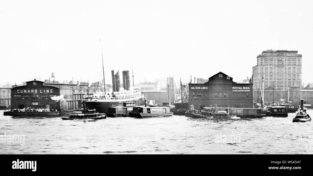 Cunard berth at docks, New York, USA Stock Photo - Alamy