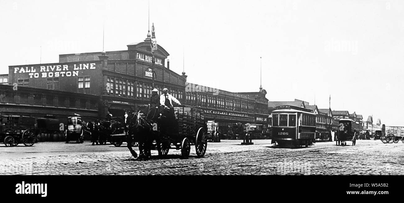 Fall River Line, Pier 14 , New York docks, USA Stock Photo - Alamy