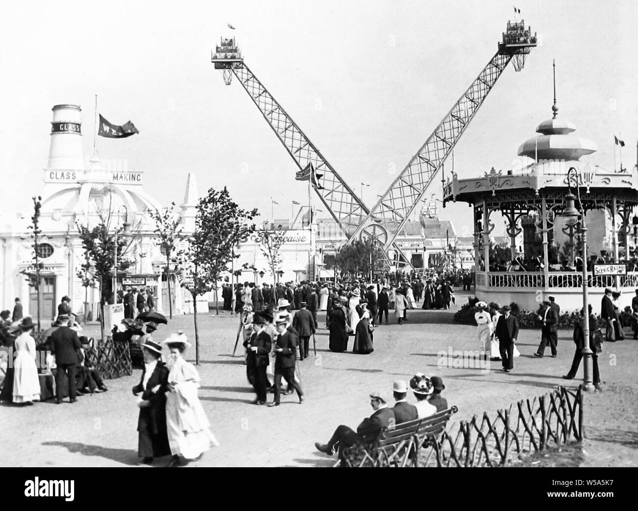 Flip flap, Franco British White City Exhibition in London in 1908 Stock ...