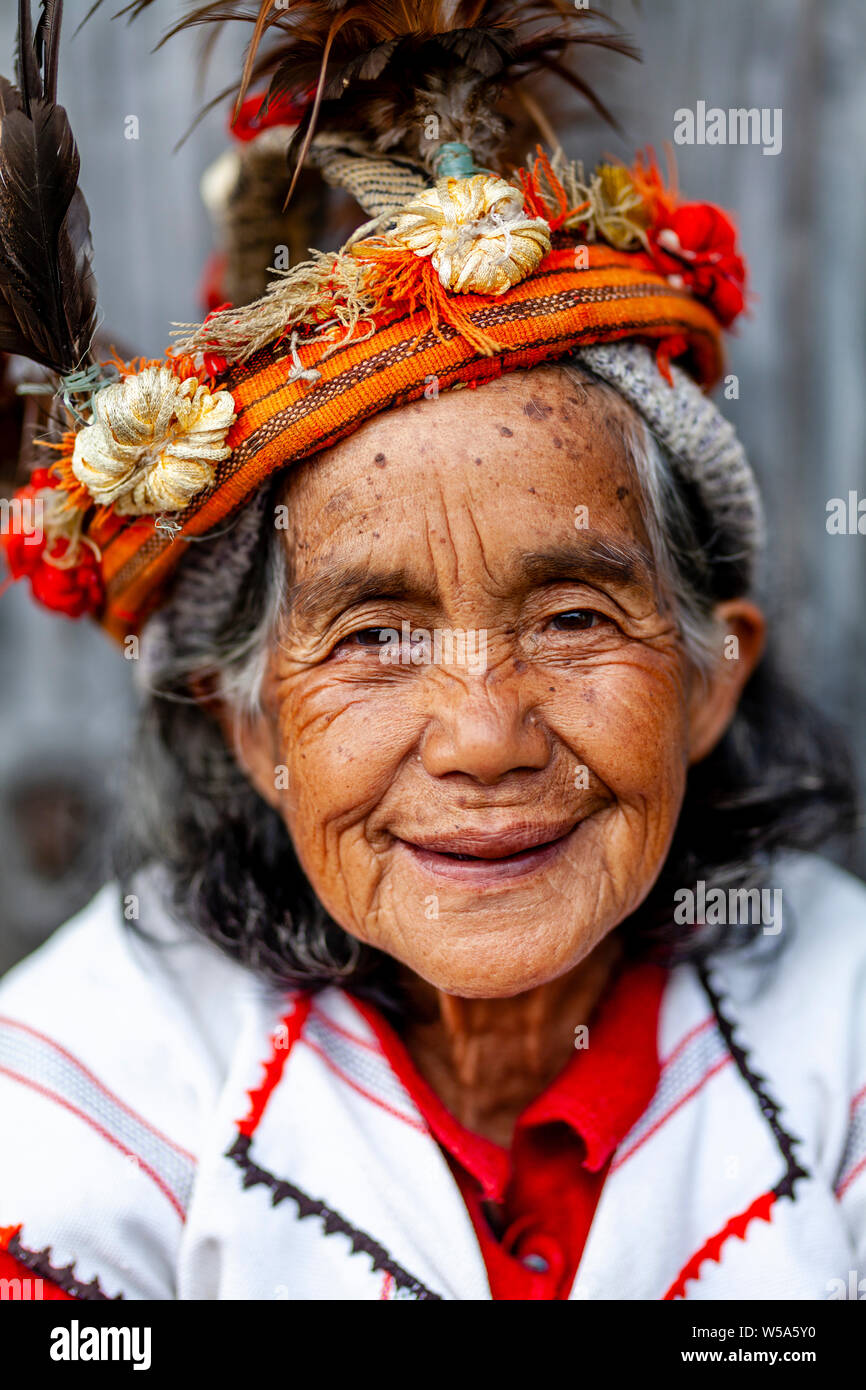 A Portrait Of An Ifugao Tribal Woman, Banaue, Luzon, The Philippines ...