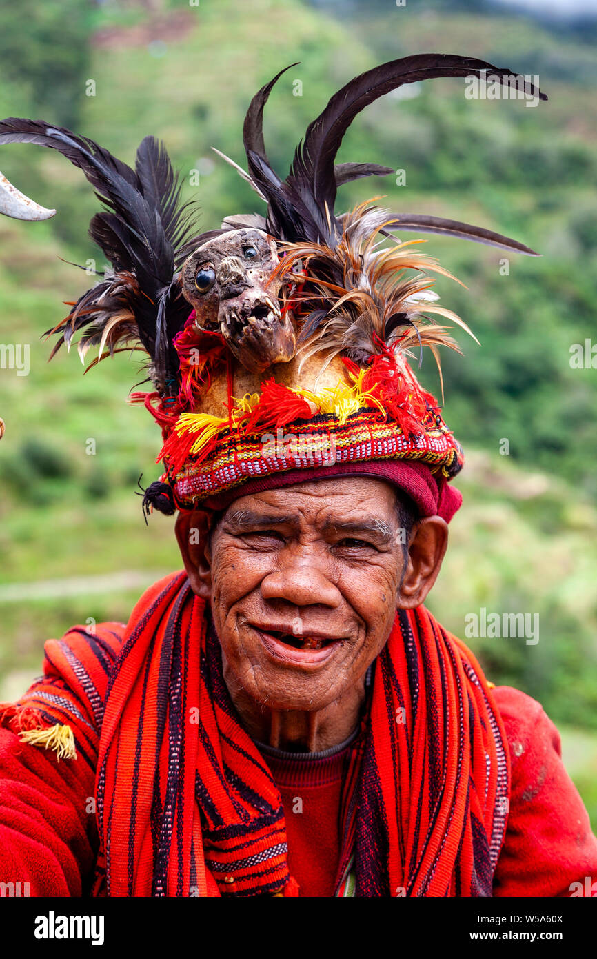 A Portrait Of An Ifugao Tribal Man, Banaue, Luzon, The Philippines ...