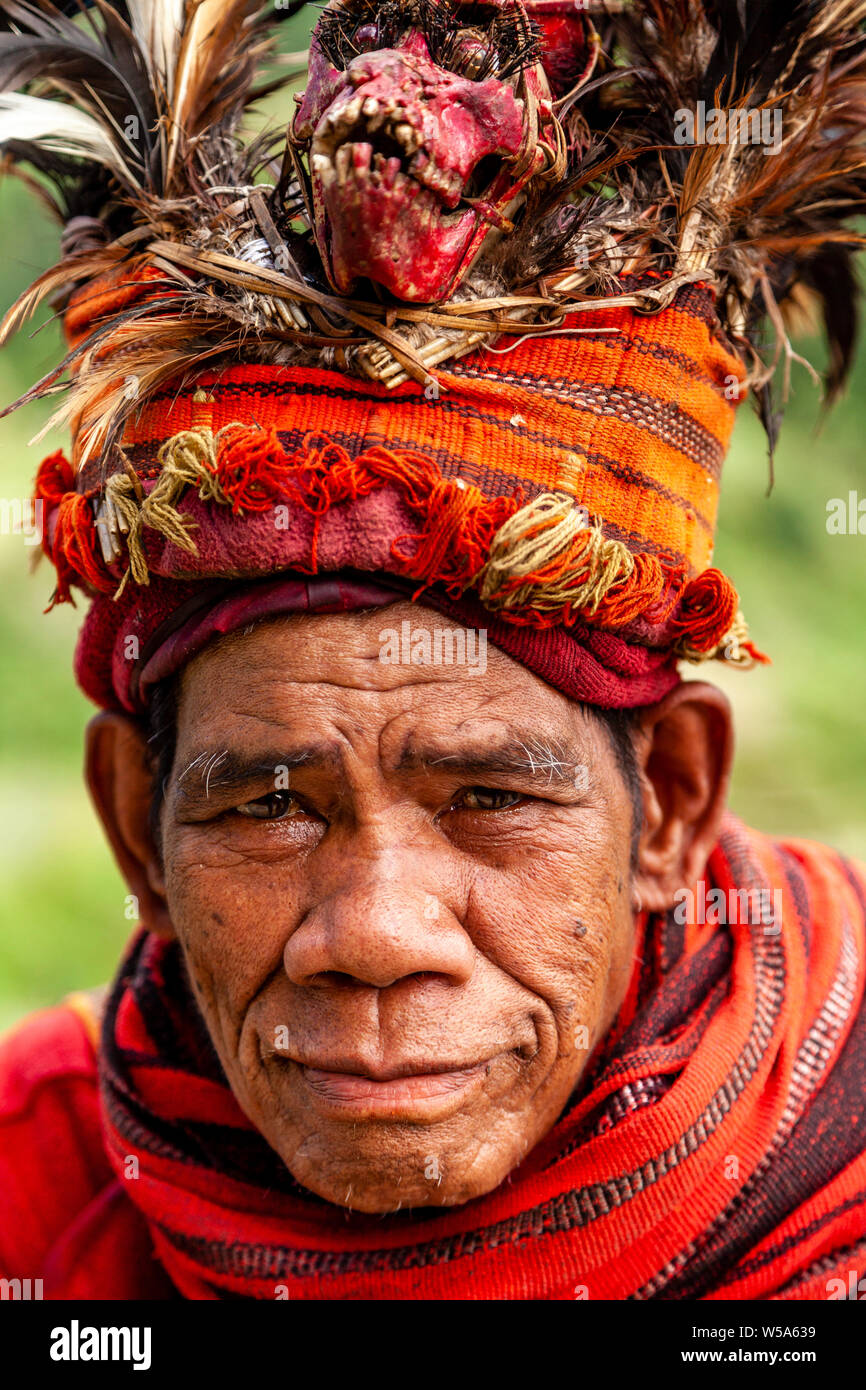 A Portrait Of An Ifugao Tribal Man, Banaue, Luzon, The Philippines ...
