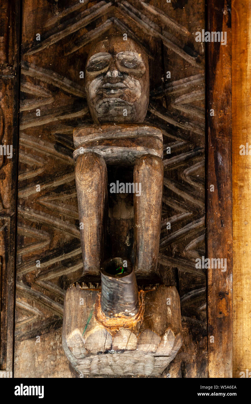 Typical Ifugao Native House Exterior, Bangaan Village near Banaue ...