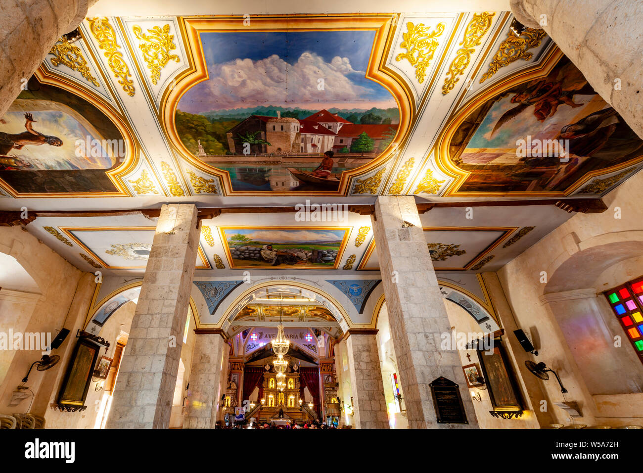 The Interior Of Baclayon Church, Bohol, The Philippines Stock Photo - Alamy