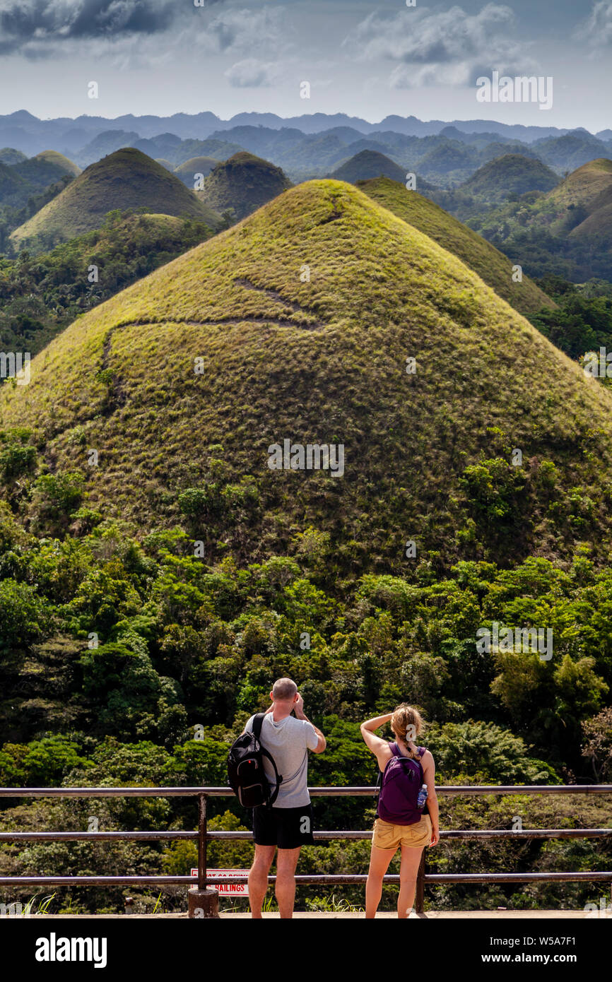 The Chocolate Hills Viewing Platform, Carmen, Bohol, The Philippines ...