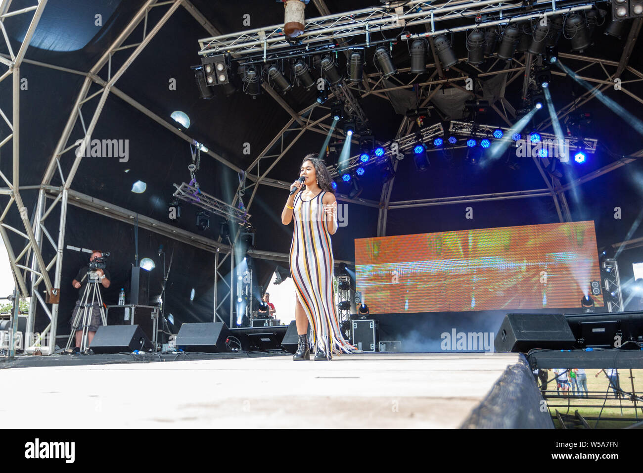 Walton-on-Thames, Saturday 20th July, 2019. The Barrio Fiesta London is ...