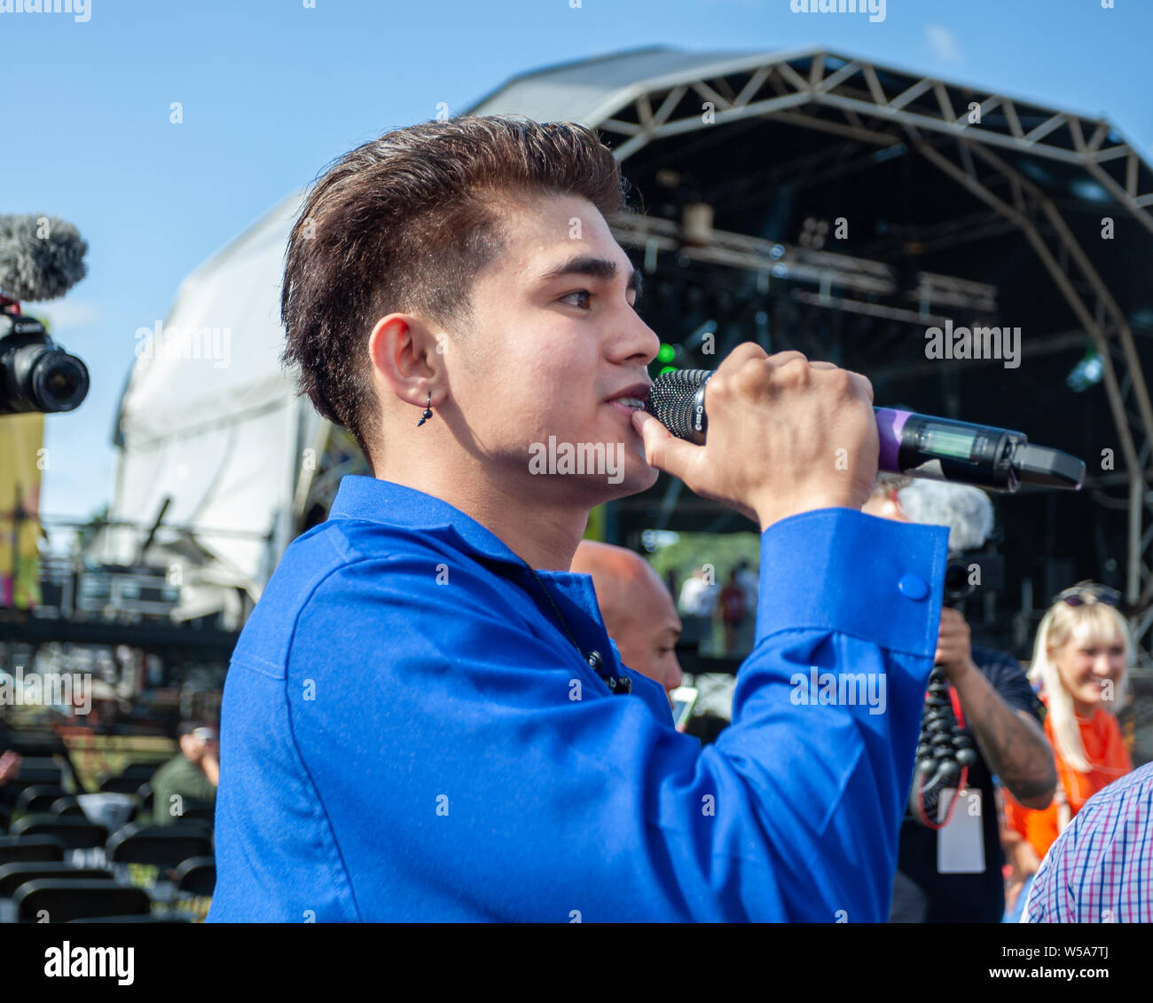 Walton-on-Thames, Saturday 20th July, 2019. The Barrio Fiesta London is ...
