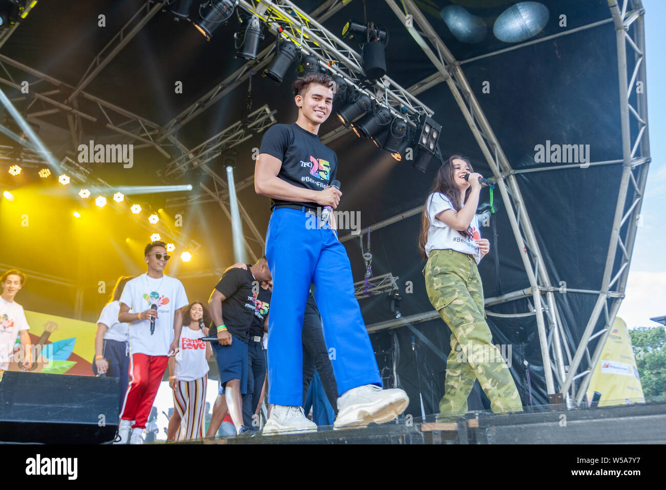 Walton-on-Thames, Saturday 20th July, 2019. The Barrio Fiesta London is ...