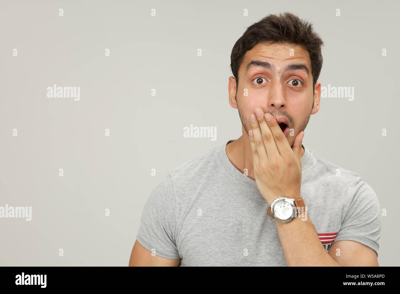 Man looking shocked Stock Photo - Alamy