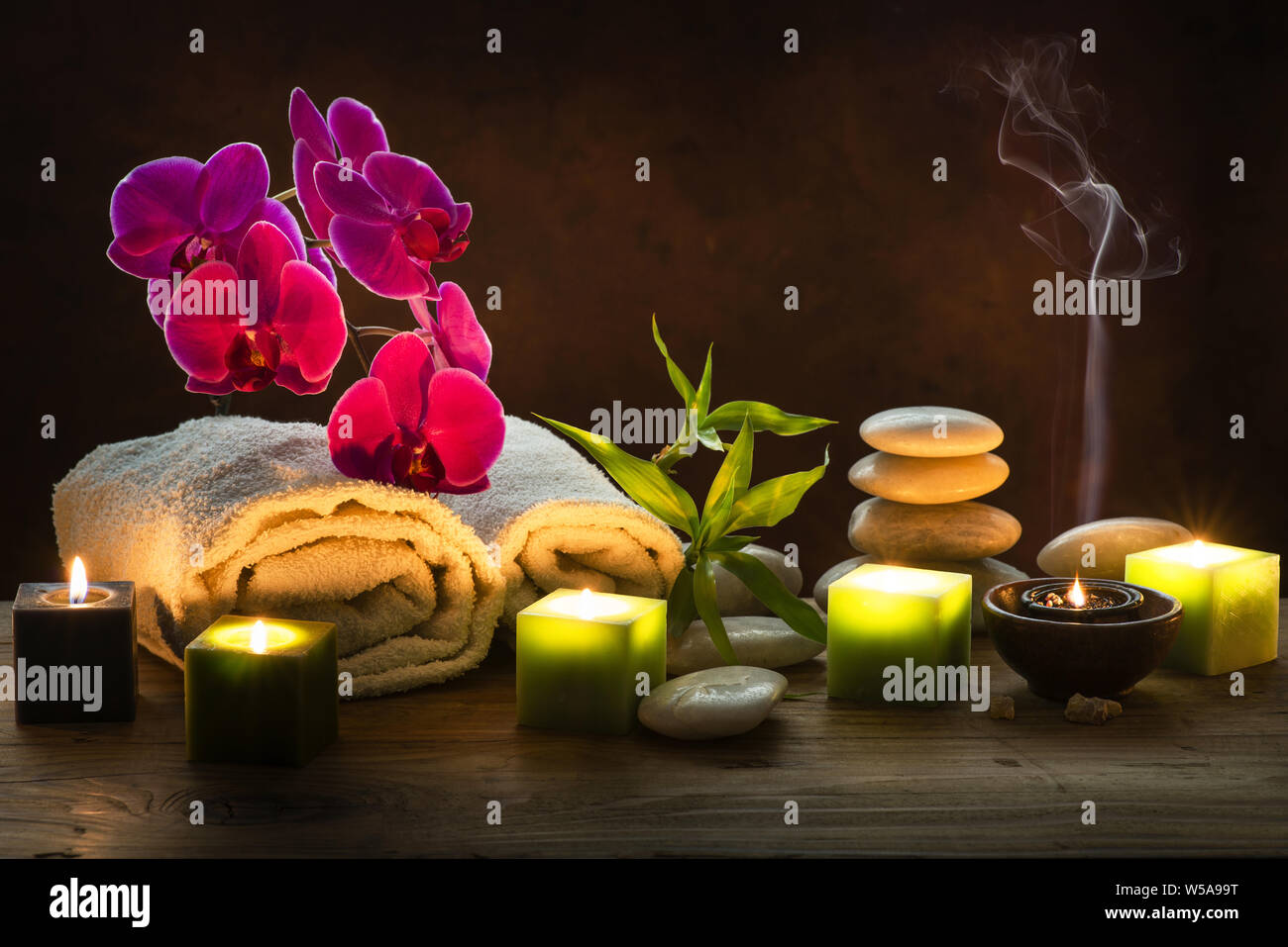 wellness center, beauty and body care with aromatherapy and massage ...