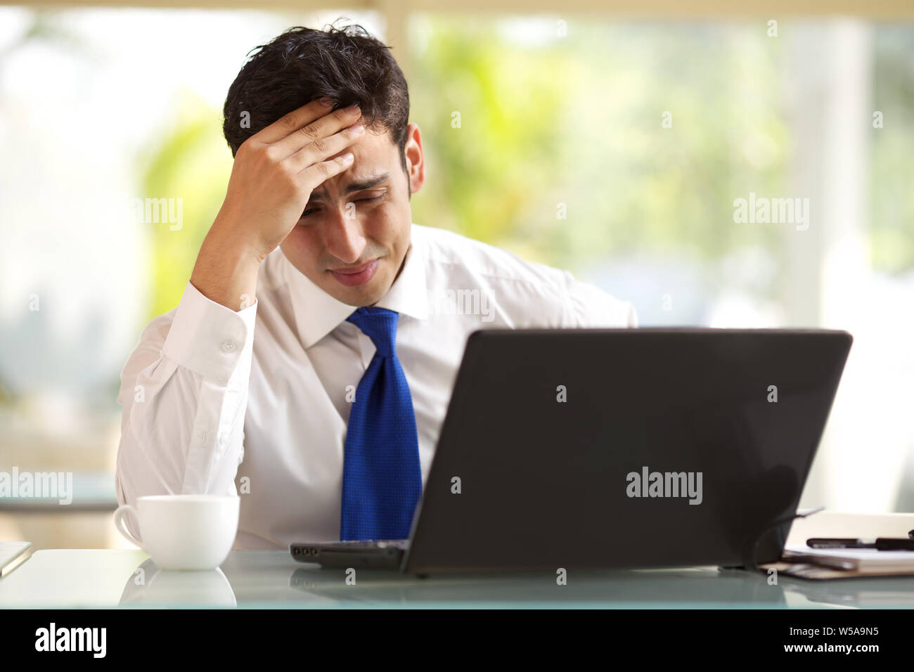 Stressed black businessman in hi-res stock photography and images - Alamy