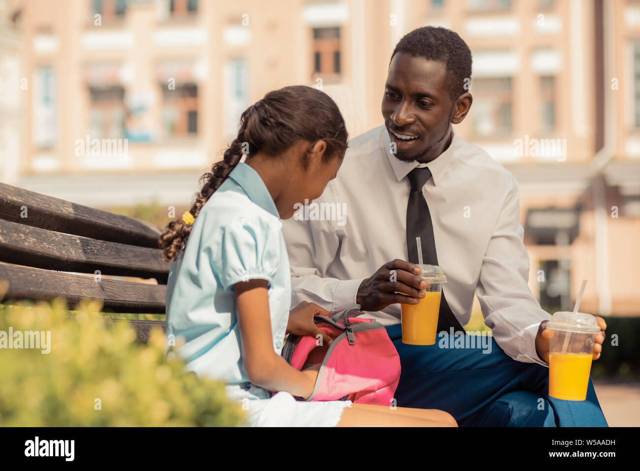 Father talking teenager daughter hi-res stock photography and images ...