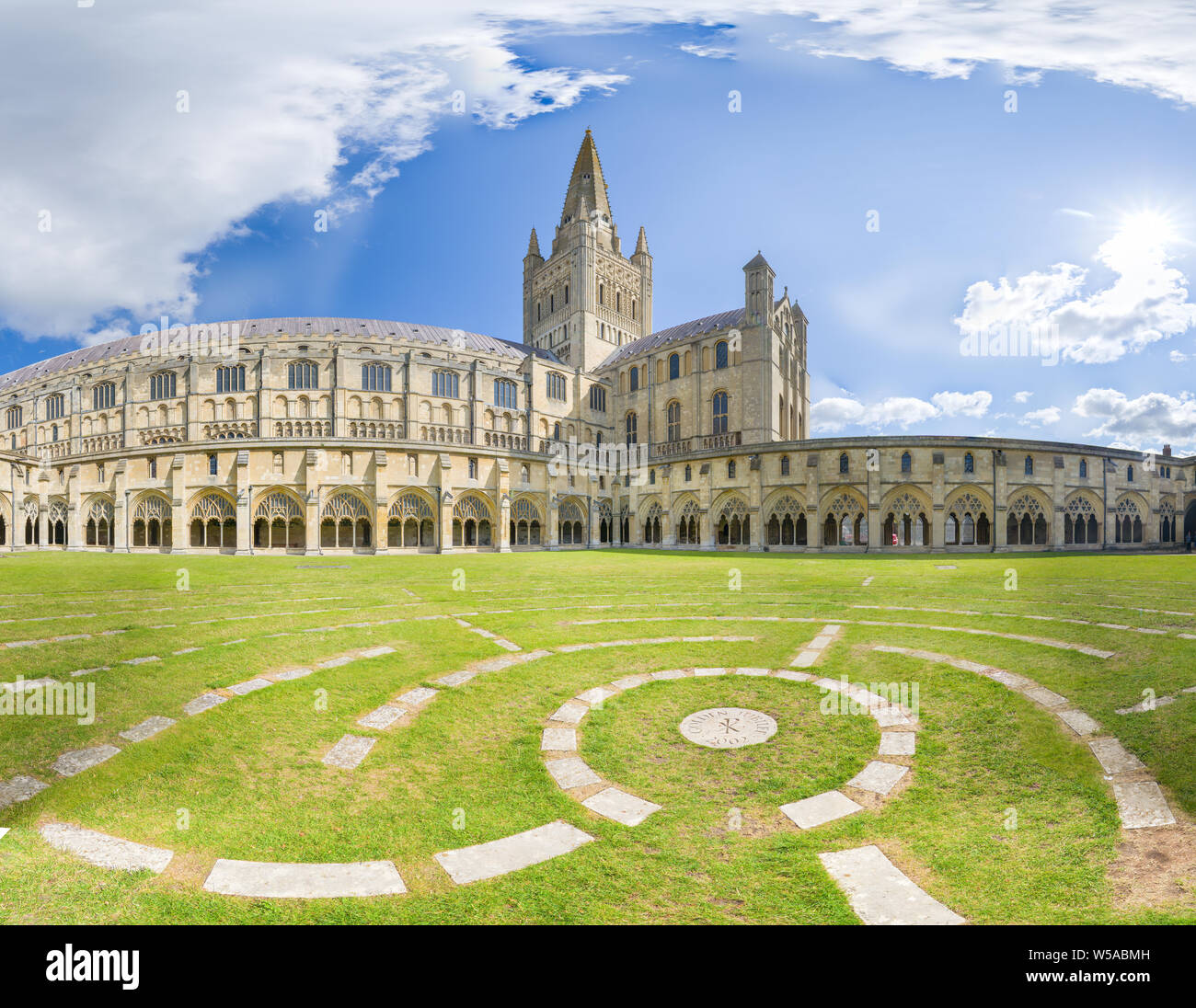 Labyrinth maze (for Queen Elizabeth II jubilee in 2002) in the cloister ...