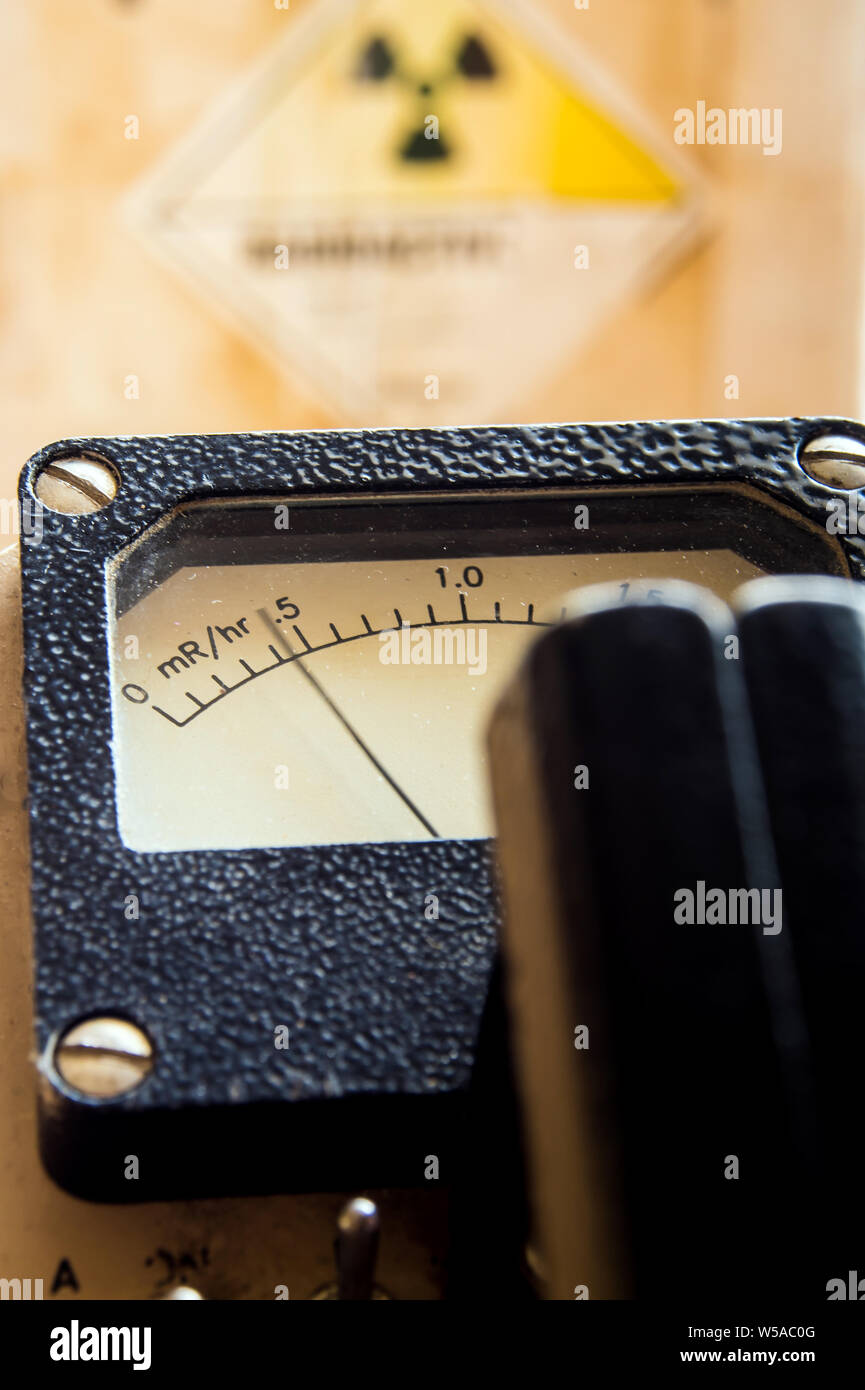 Radiation measurement with radiation survey meter Stock Photo - Alamy