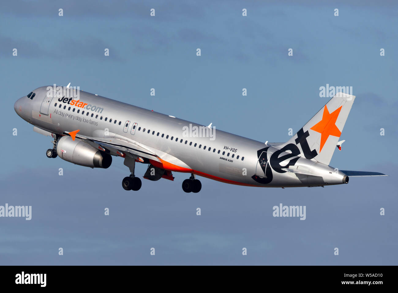 Jetstar Airways Airbus A320 twin engine passenger aircraft departing ...