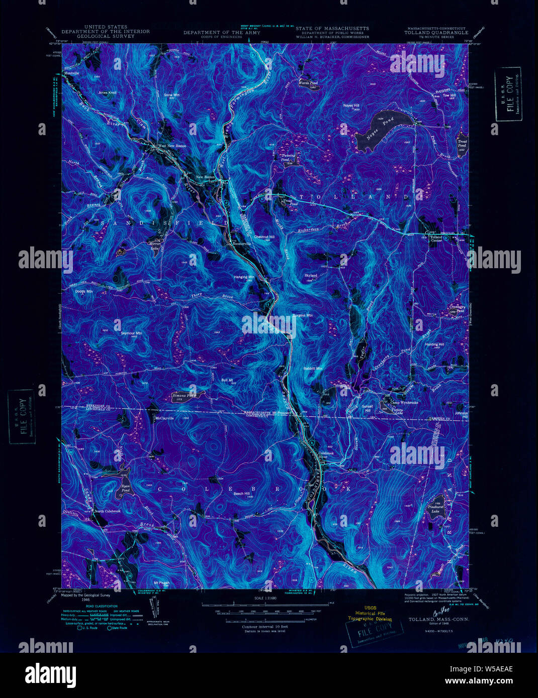 Tolland map hi-res stock photography and images - Alamy