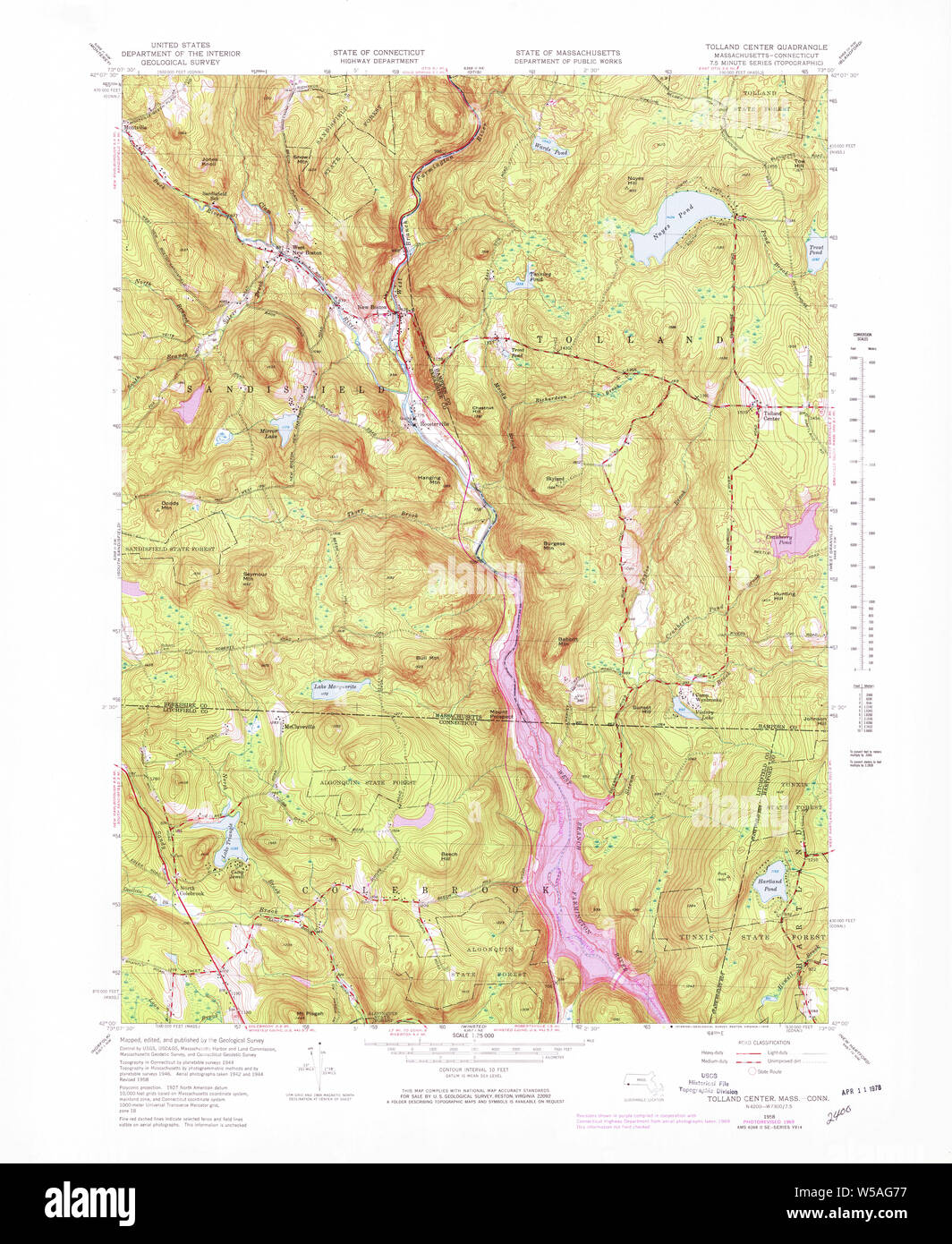 Tolland map hi-res stock photography and images - Alamy