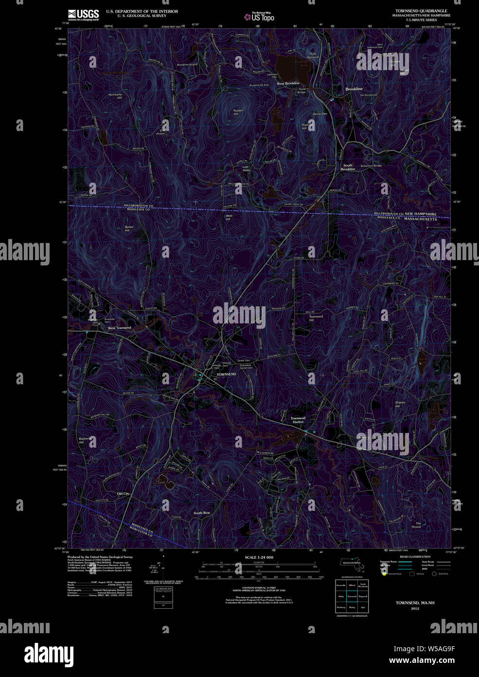 Map of townsend hi-res stock photography and images - Alamy