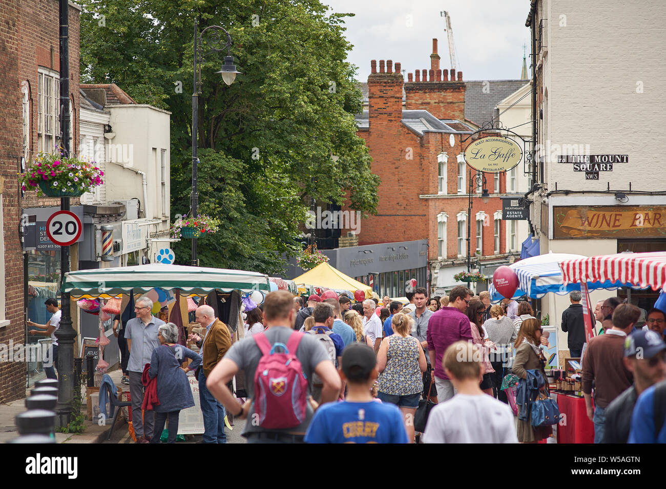 London, UK - July, 2019. People at the Hampstead Summer Festival, an ...