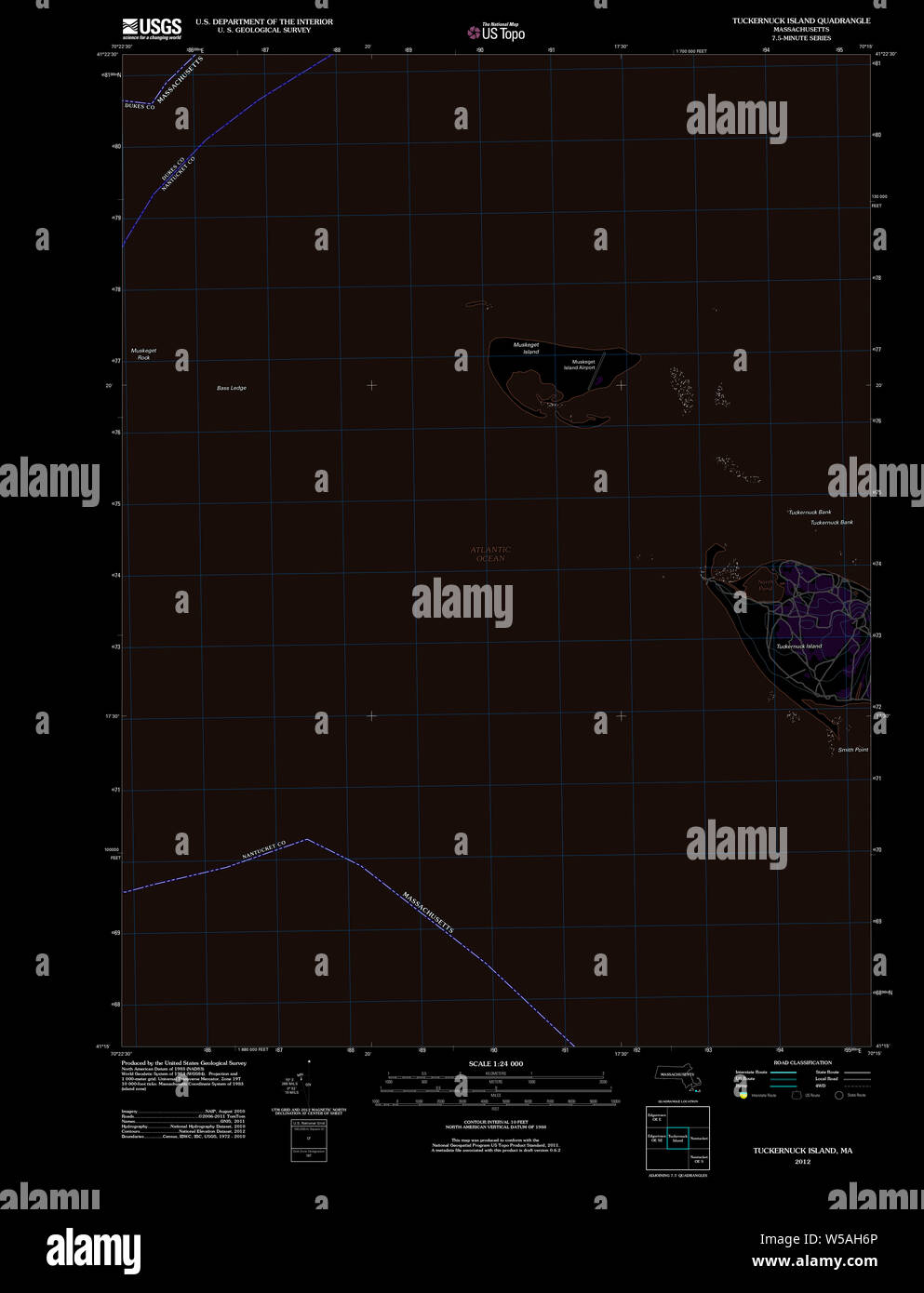 Massachusetts USGS Historical Topo Map MA Tuckernuck Island 20120522 TM ...