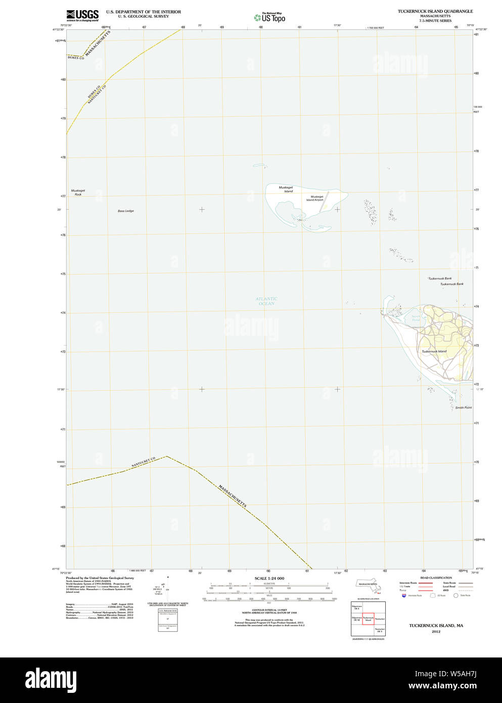 Massachusetts USGS Historical Topo Map MA Tuckernuck Island 20120522 TM ...
