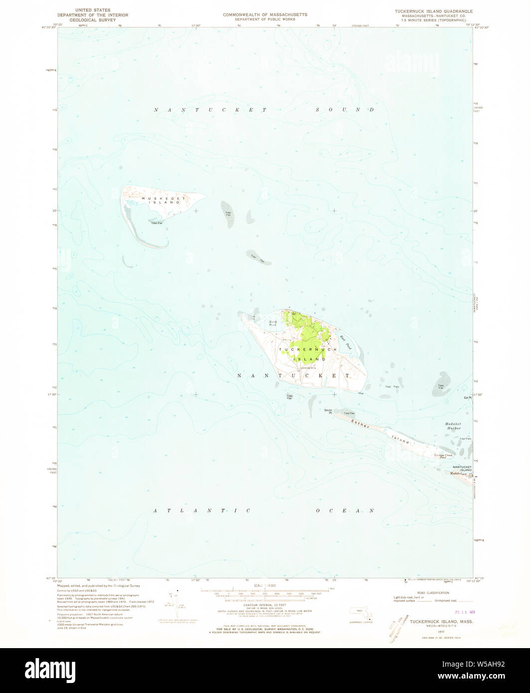 Massachusetts USGS Historical Topo Map MA Tuckernuck Island 350654 1972 ...
