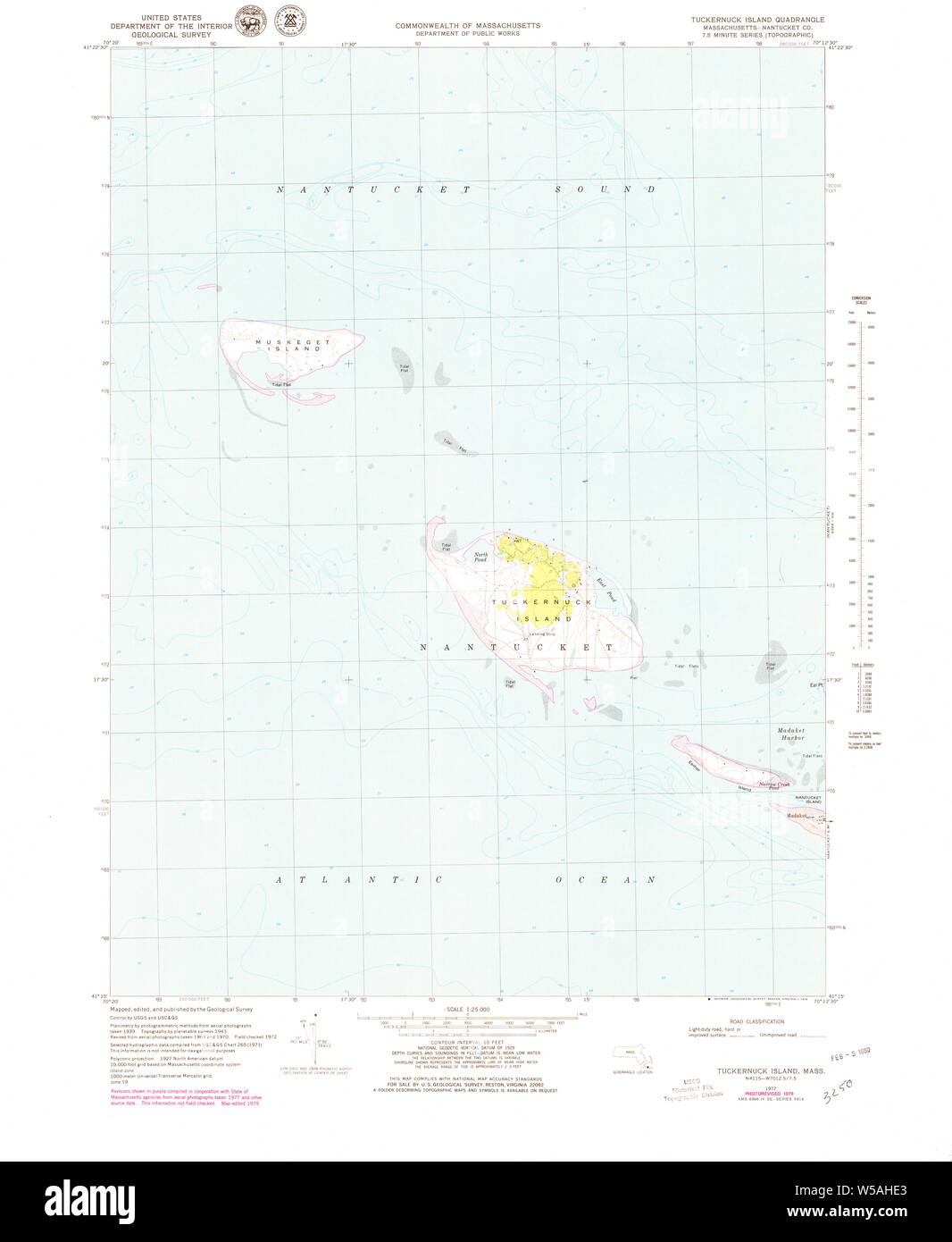 Massachusetts USGS Historical Topo Map MA Tuckernuck Island 351373 1972 ...