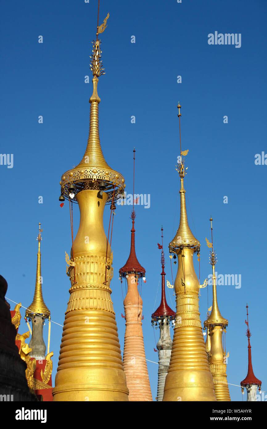 Shwe Inn Thein Paya, Indein, Nyaungshwe , Inle Lake,Shan state, myanmar ...