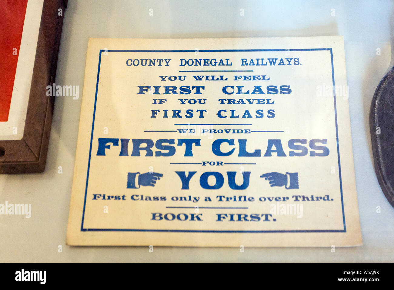 County Donegal Railways notice displayed in the Narrow Gauge Railway ...