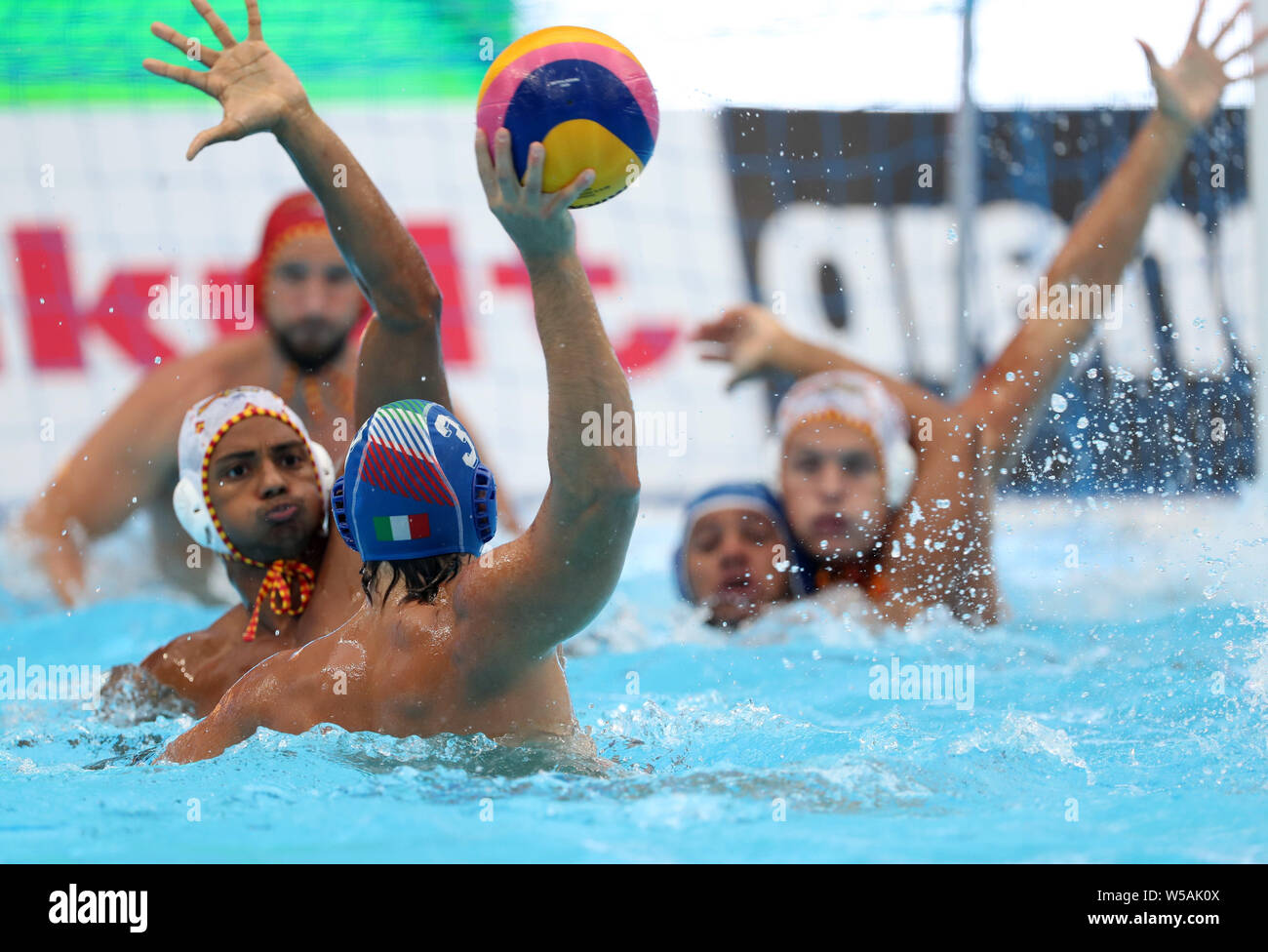 Gwangju, South Korea. 27th July, 2019. Stefano Luongo (Front) of Italy ...