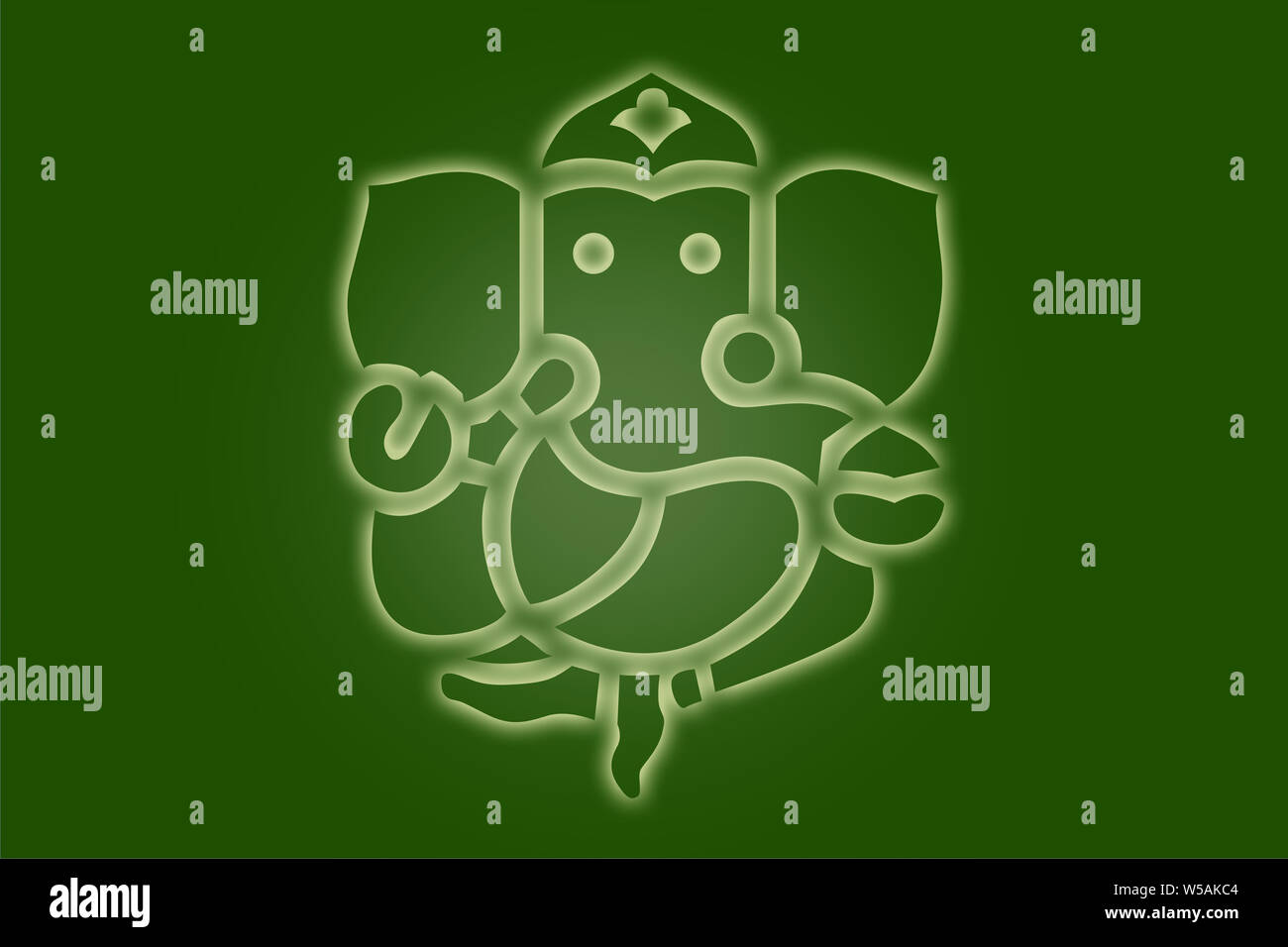 Illustrative representation of Lord Ganesha symbol Stock Photo - Alamy