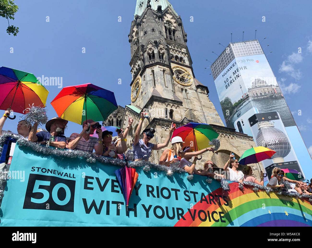 Berlin, Germany. 27th July, 2019. A truck decorated with the motto of ...