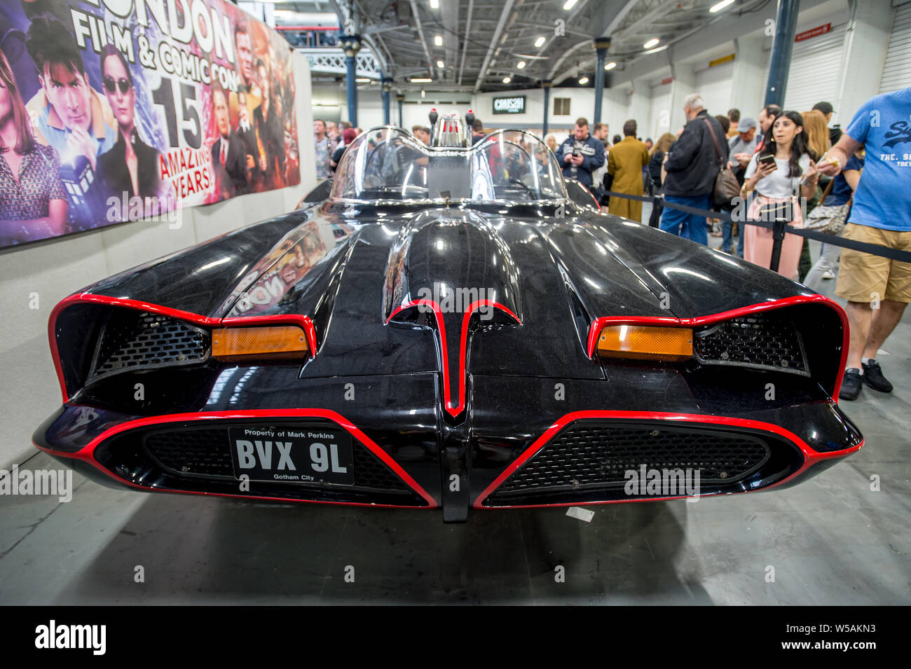 LONDON - JULY 27, 2019: The 1966 Batmobile is on display during the ...