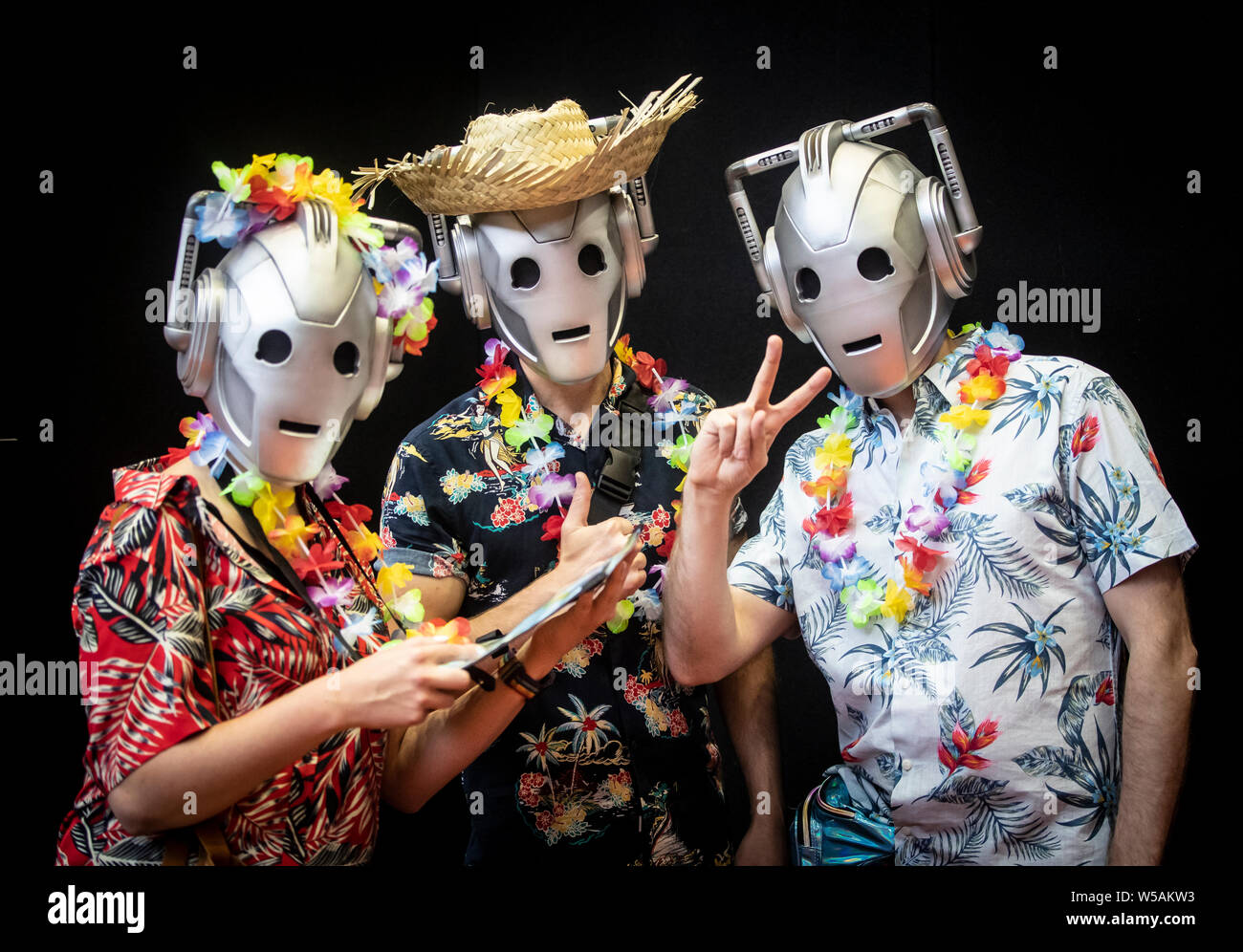 People in character as lost Cybermen from Dr Who during the MCM ...