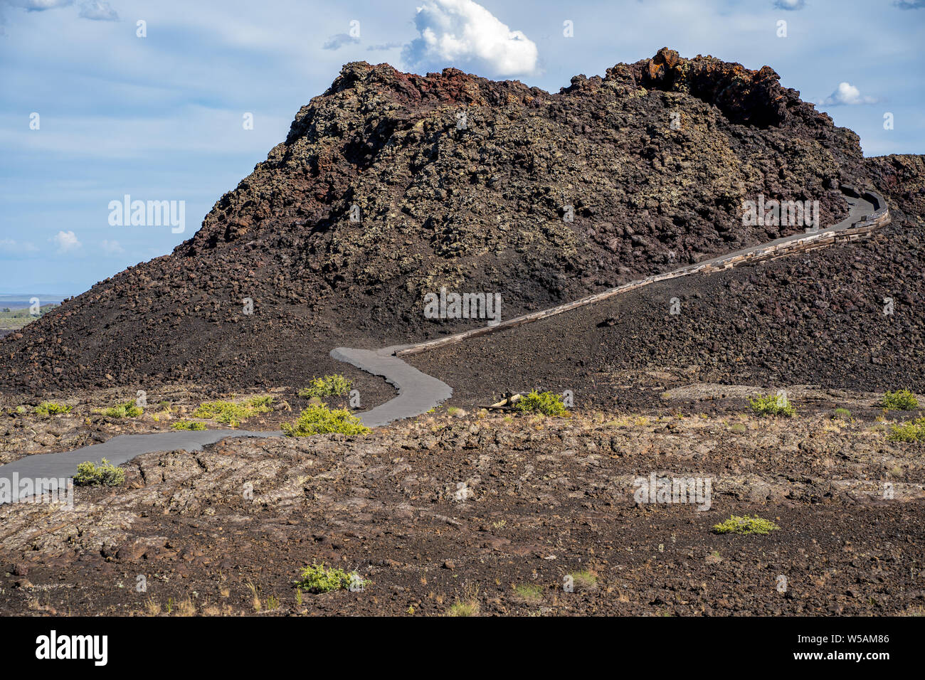 Trail leading up to the Spatter Cones in Craters of the Moon National ...