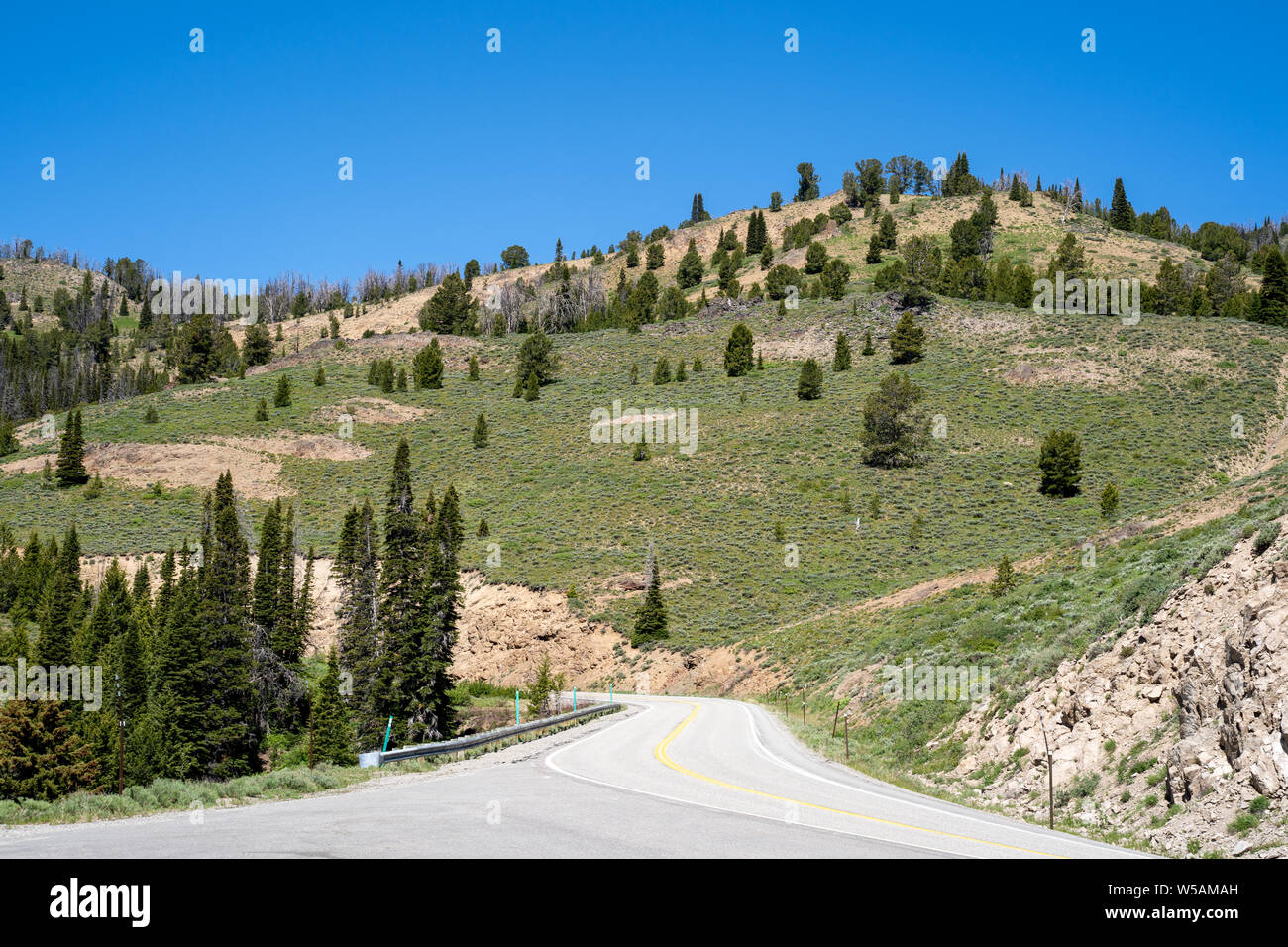 Galena Summit along Idaho State Highway 75 in the Sawtooth National ...