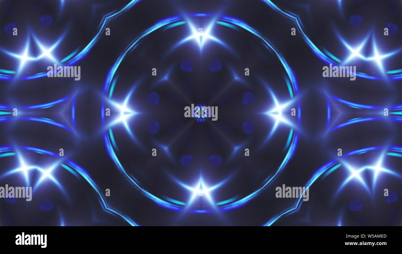 Abstract blue fractal lights, 3d render backdrop, computer generating background Stock Photo - Alamy