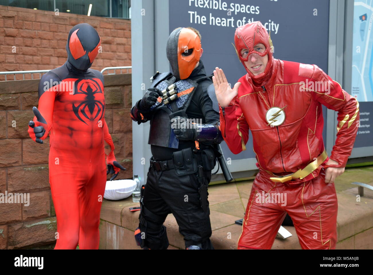 Attendees at the MCM Comic Con pop culture convention in Manchester, uk ...