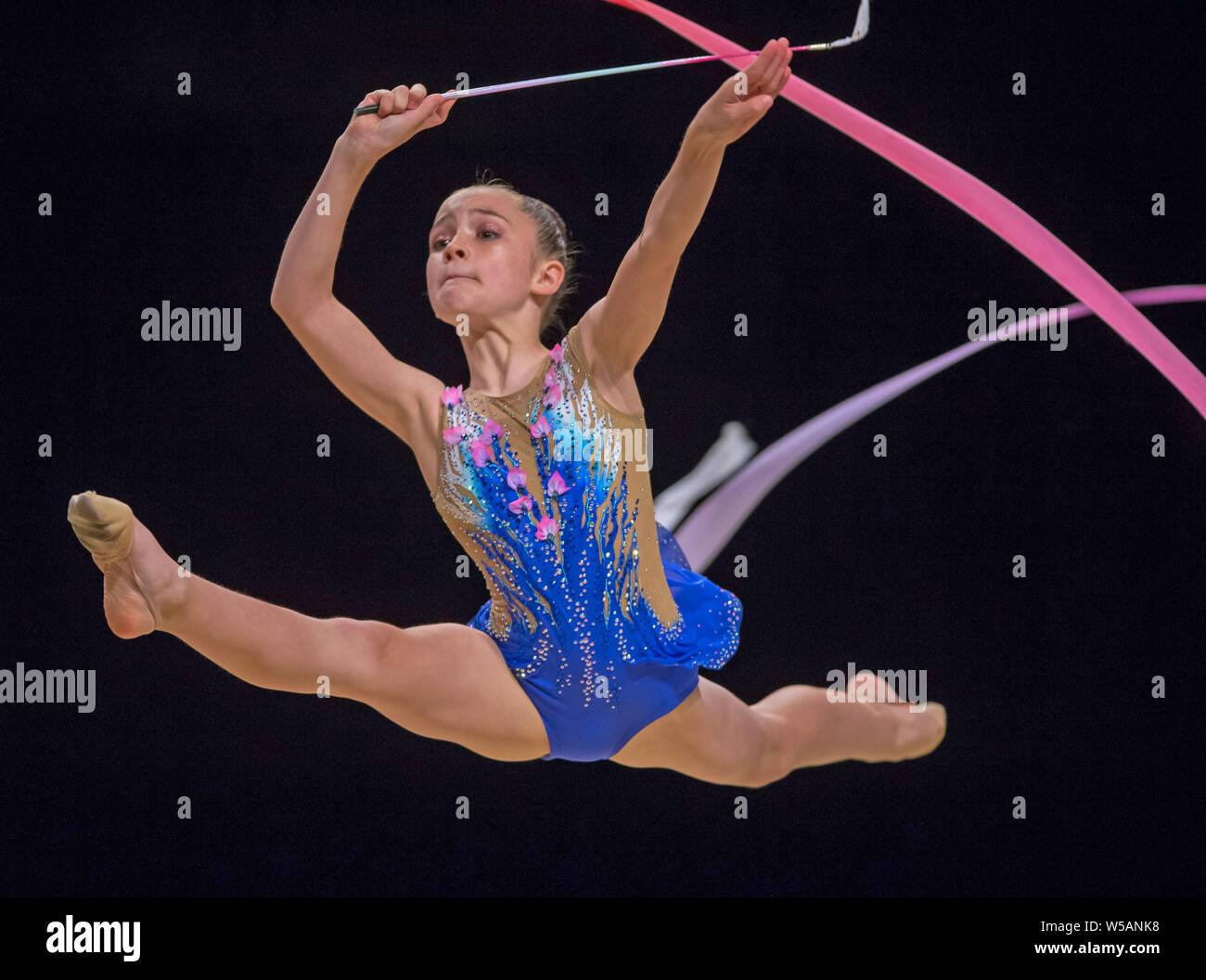 Liverpool, UK. 27th July, 2019. Rhythmic Gymnastics and Acrobatic ...