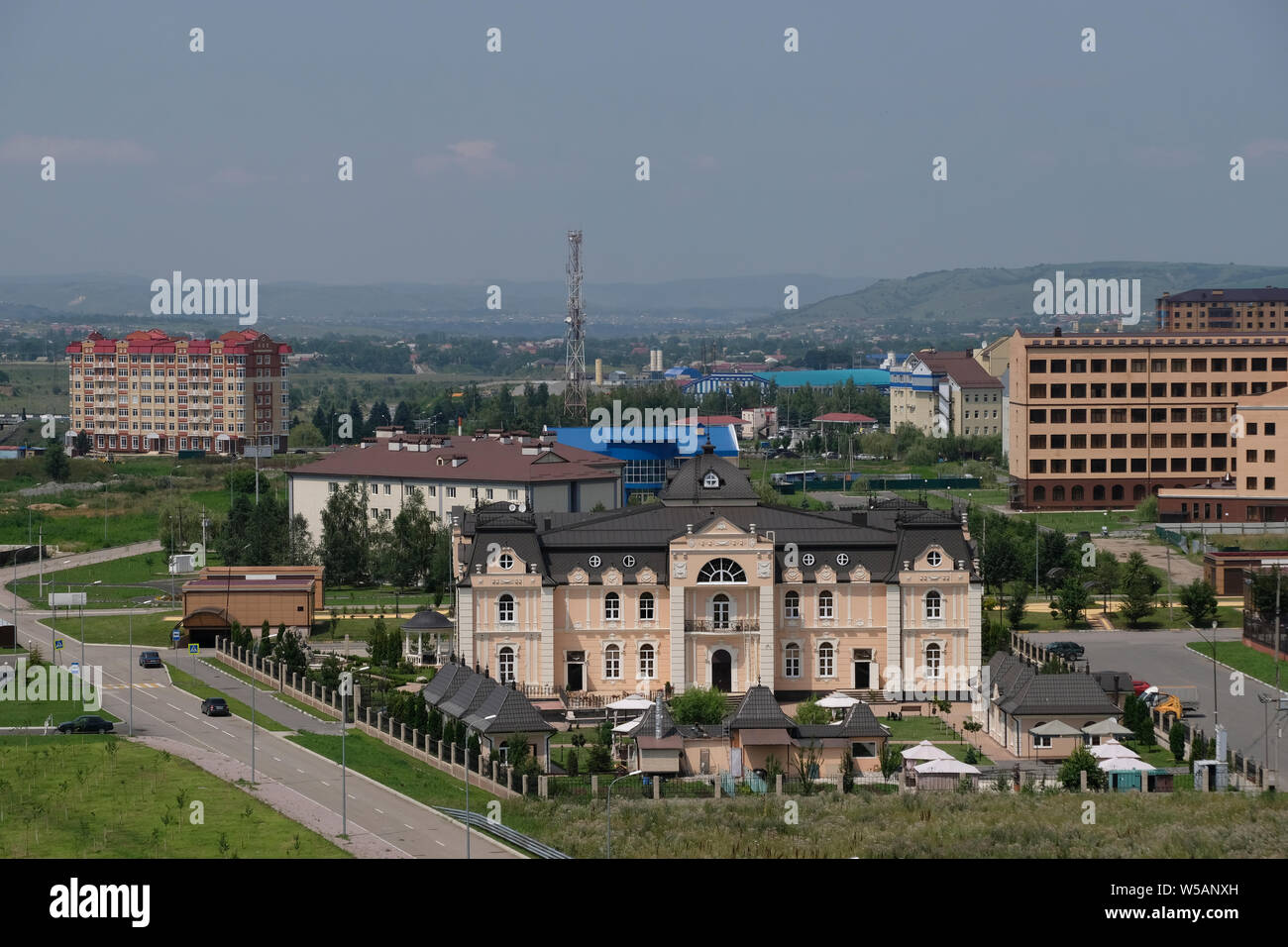 View of the center of Magas the capital town of the Republic of ...