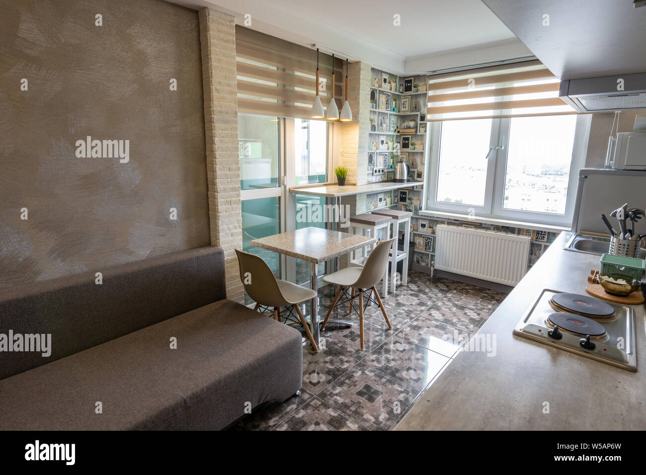 Anapa, Russia - July 15, 2019: Beautiful kitchen in a high-rise ...