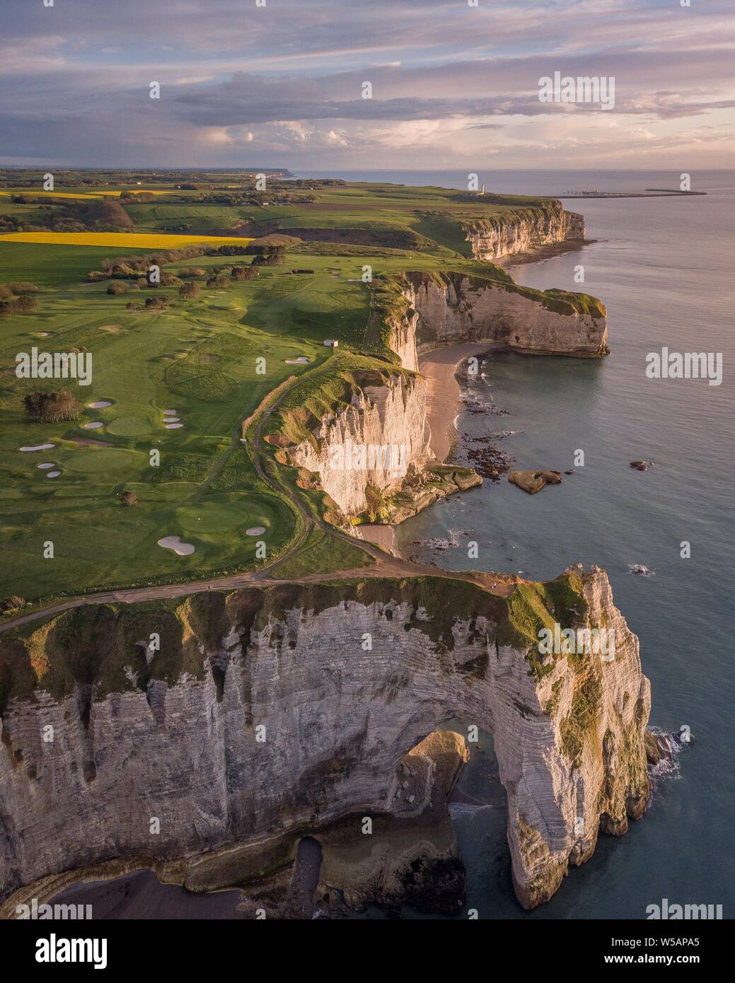 Cliffs of étretat aerial hi-res stock photography and images - Alamy