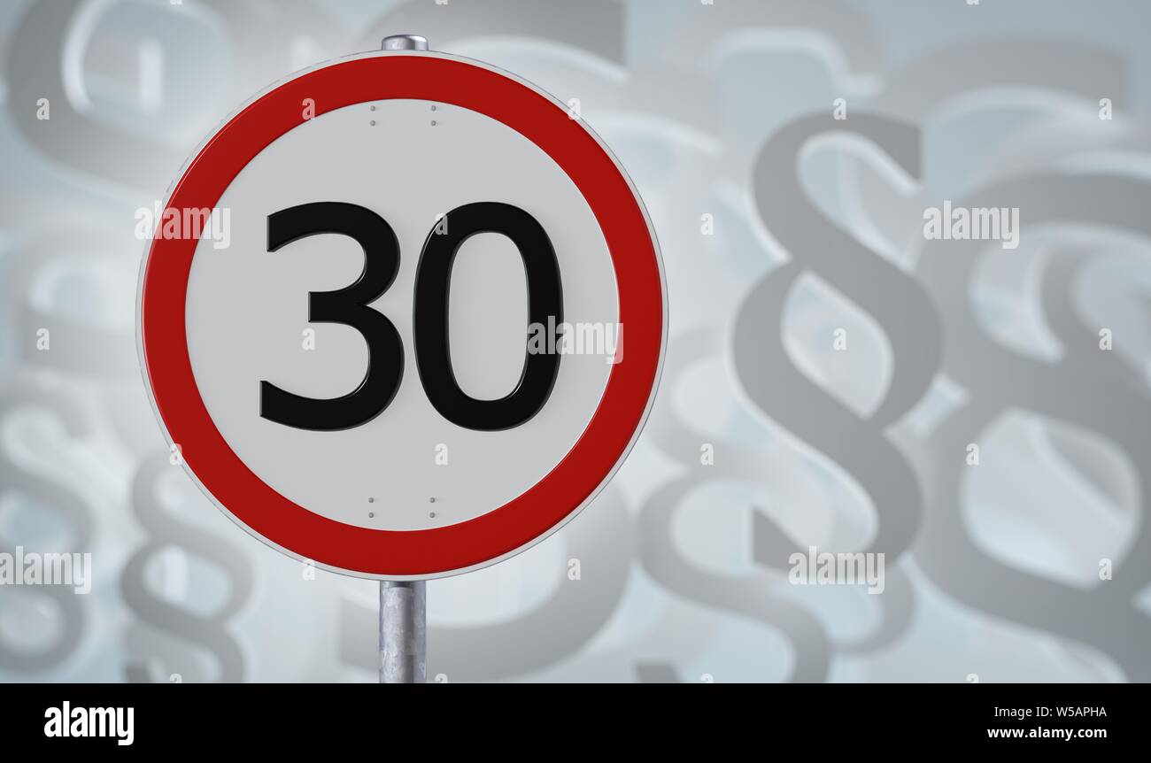 Maximum speed 30 sign hi-res stock photography and images - Alamy