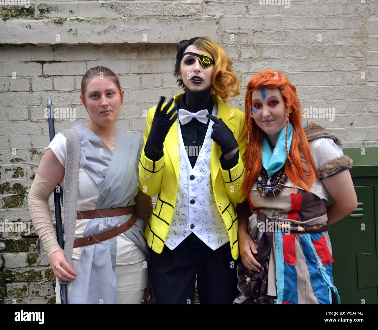 Attendees at the MCM Comic Con pop culture convention in Manchester, uk ...