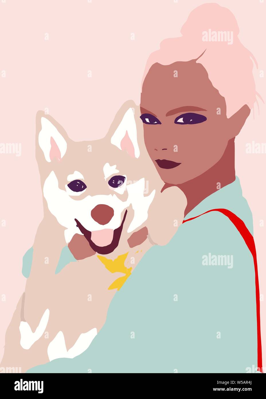Illustration Make up on different races of trendy girl or women ...