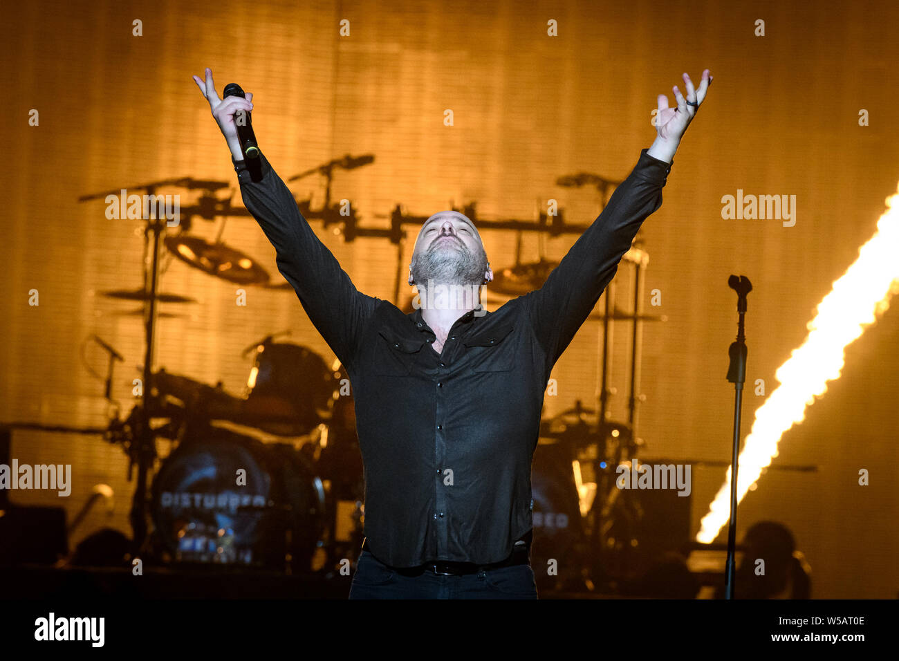 David Draiman a lead singer of Disturbed American heavy metal band ...