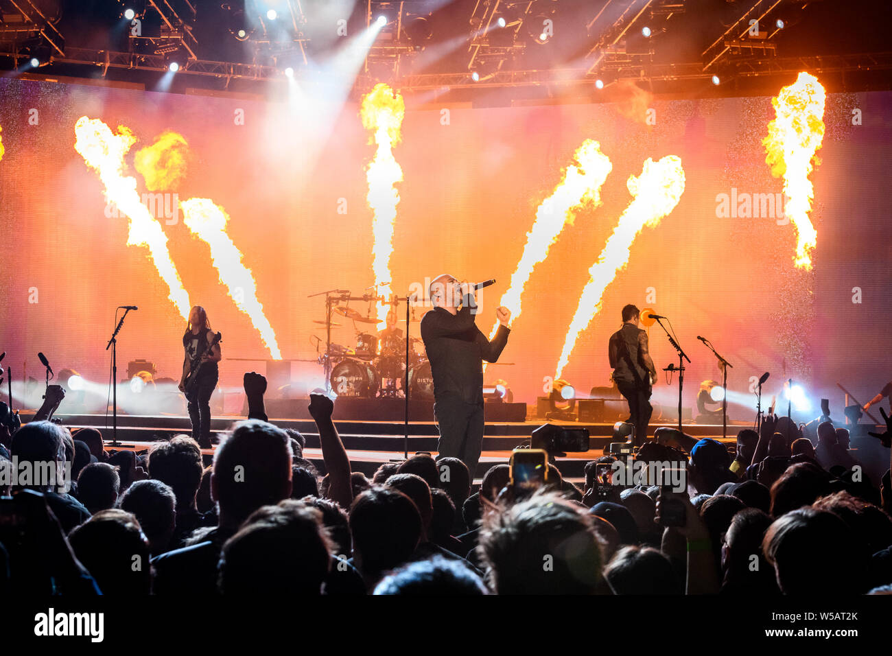 Disturbed American heavy metal band performed a sold out show at the ...